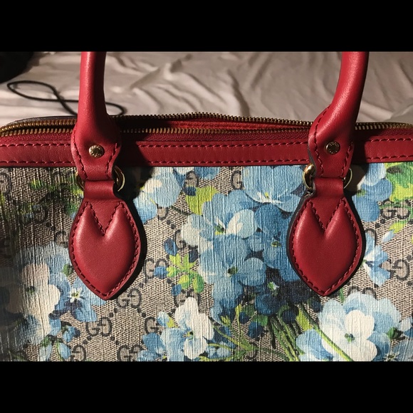 Gucci | Bags | Gucci Gg Monogram Blue Bloom Boston Bag | Poshmark